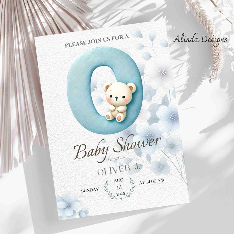Blue Baby Shower Alphabet Clipart: A-Z Letters (digital Download) - Etsy