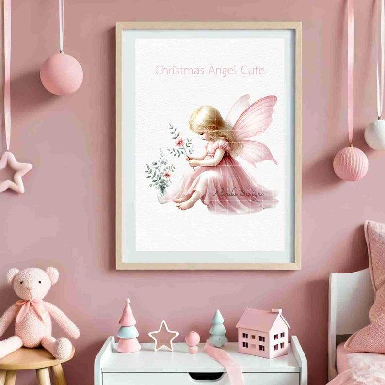 Adorable Christmas Angel Clipart, Cute Angel Illustrations, Holiday ...