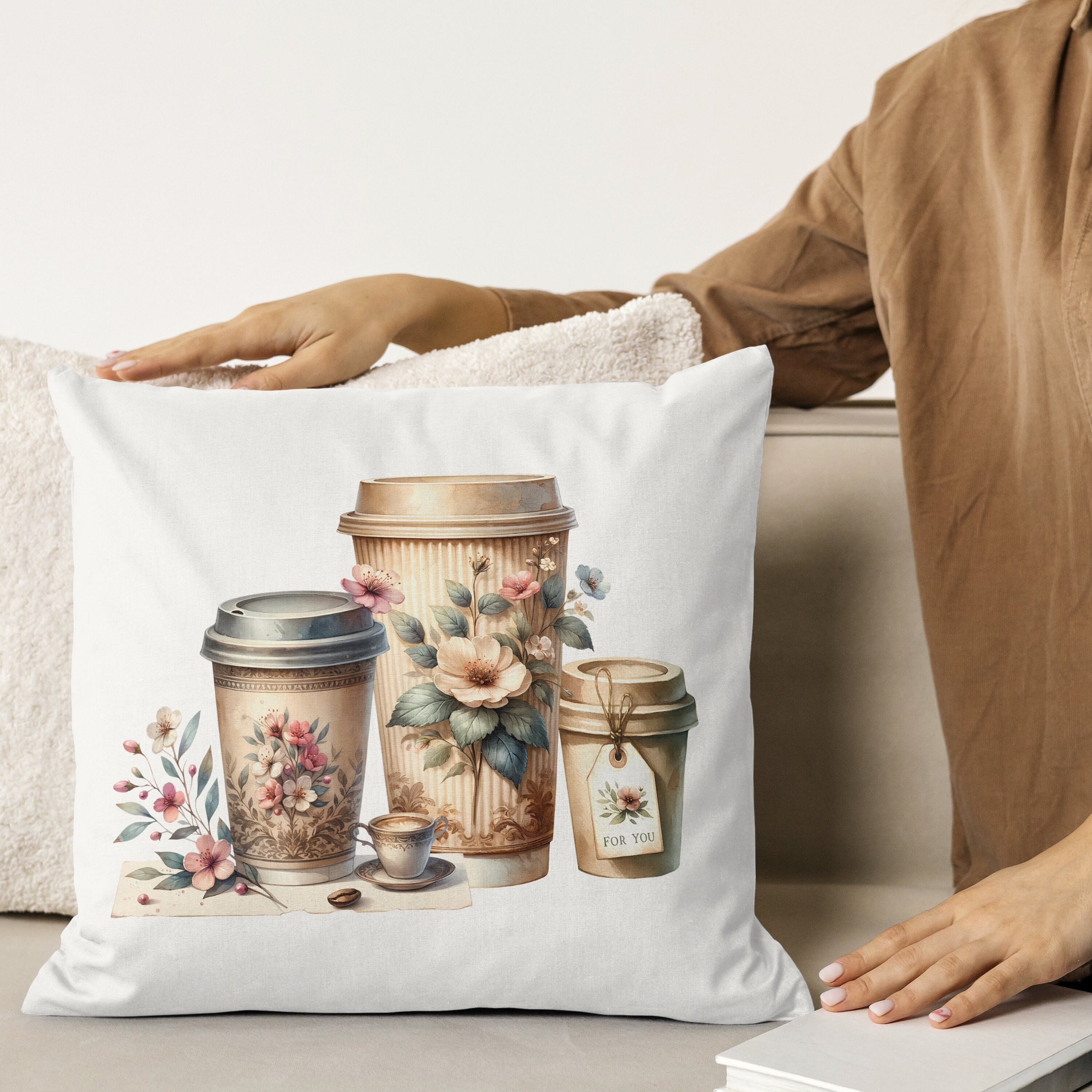 Watercolor Coffee Clipart, Cafe Clipart, Cute Coffee Clipart ...