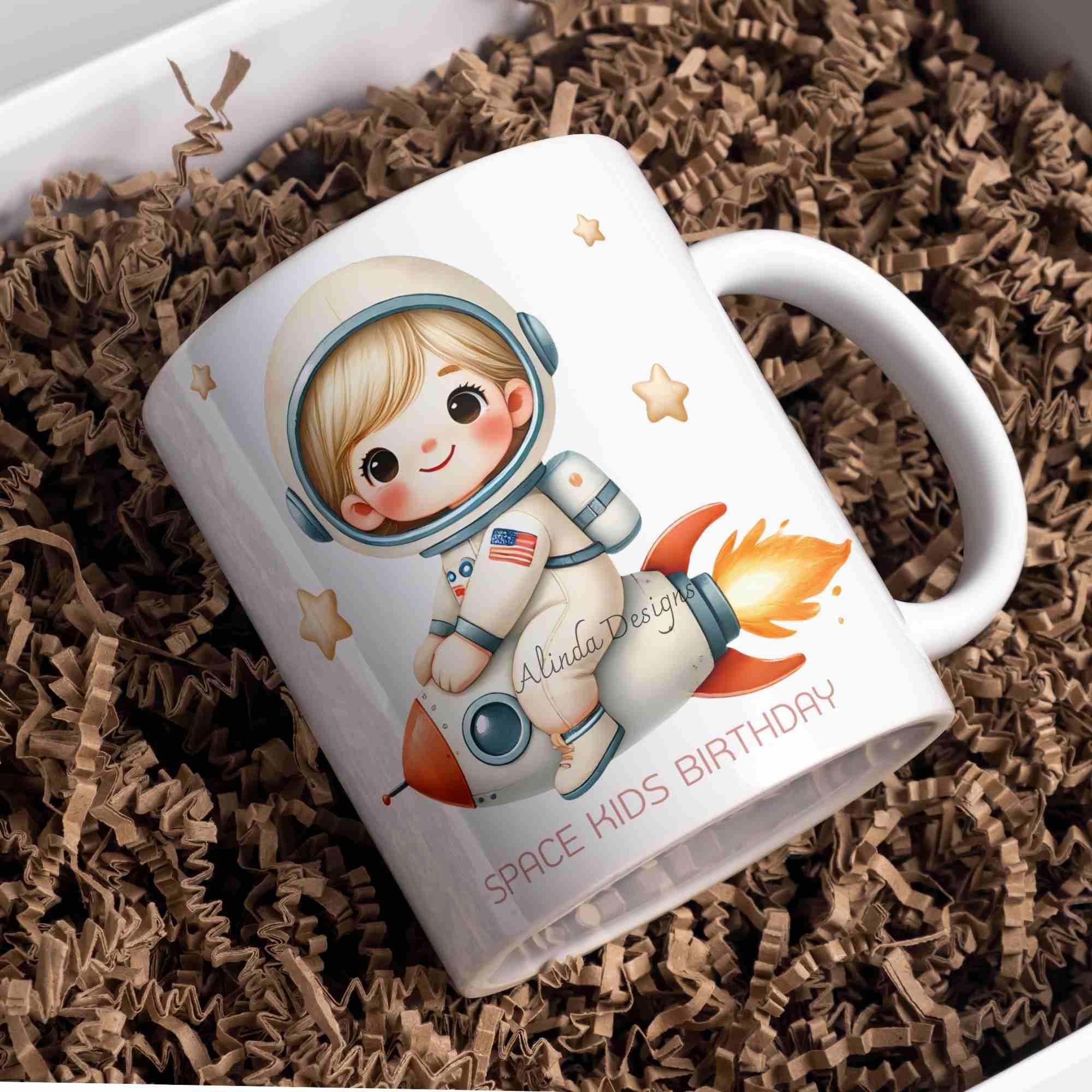 Watercolor Space Kids Girls Birthday Clipart, Space Themed Invitations ...