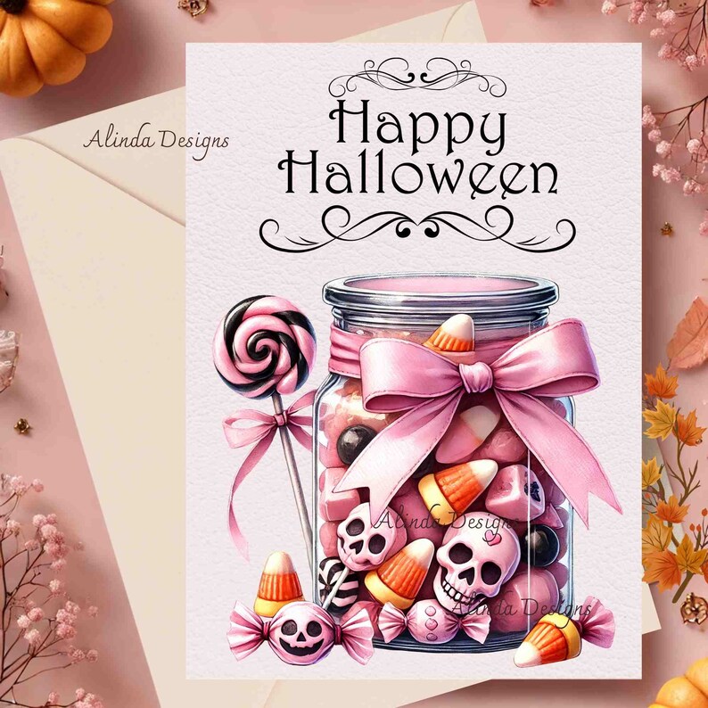 Watercolor Halloween Haunted Candy Store Clipart (20 PNG) - Etsy