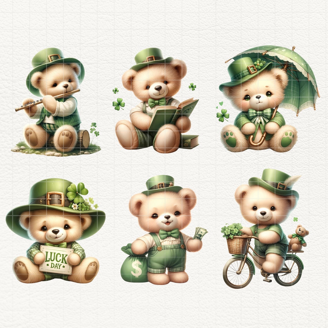 St Patrick Teddy Bear Clipart, St Patrick Graphics, St Patrick's Day ...