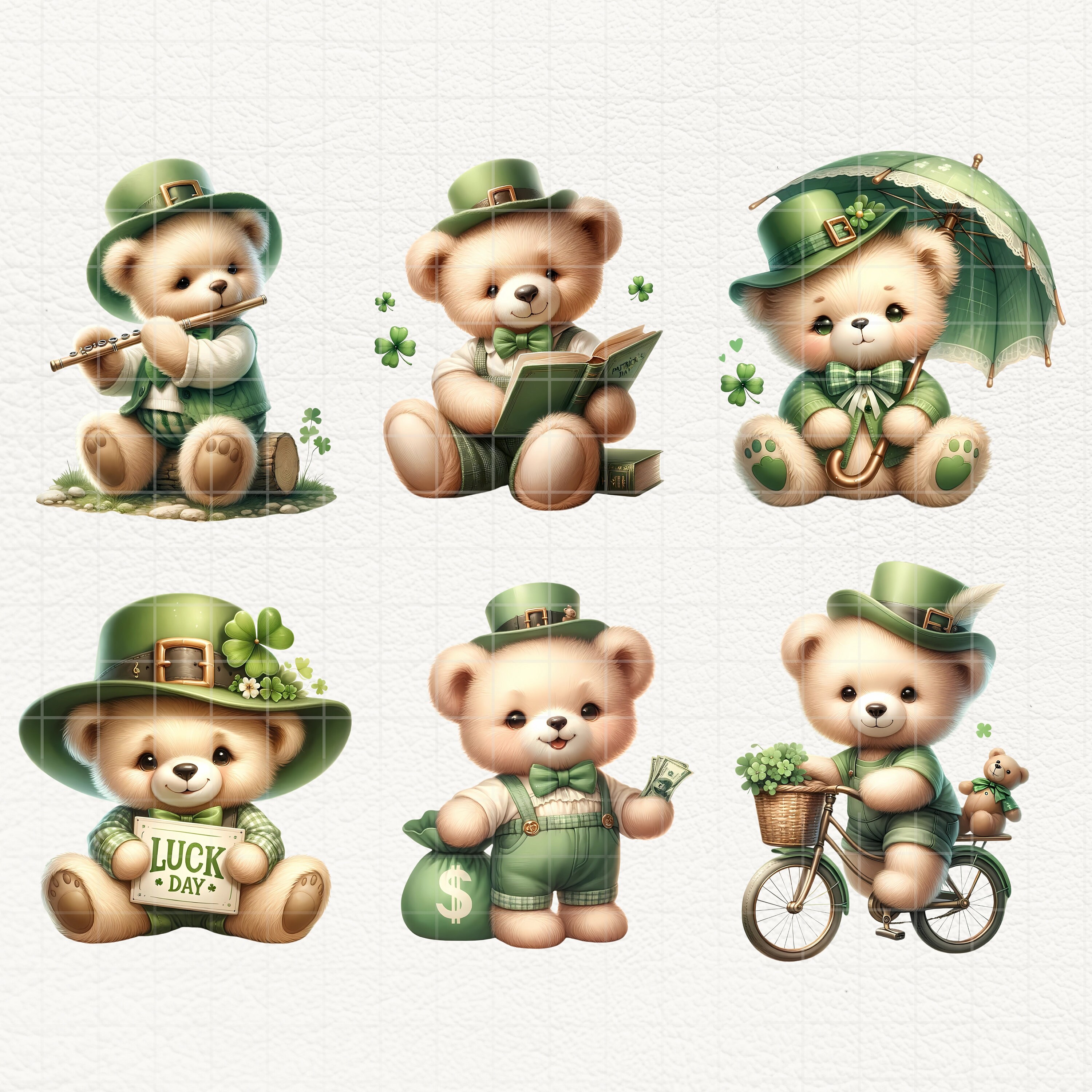 St Patrick Teddy Bear Clipart, St Patrick Graphics, St Patrick's Day ...