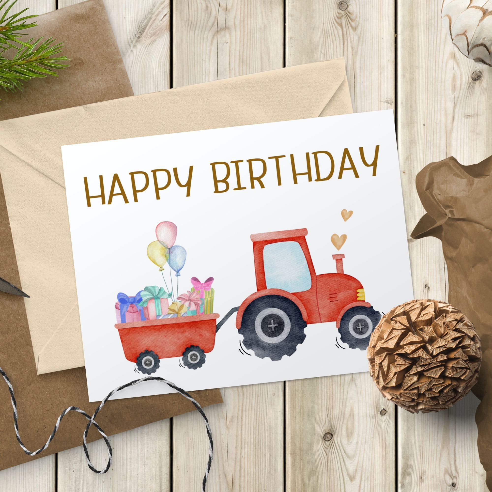 Tractor Birthday Card Print, Perfect Card for Your Favorite Farmer ...
