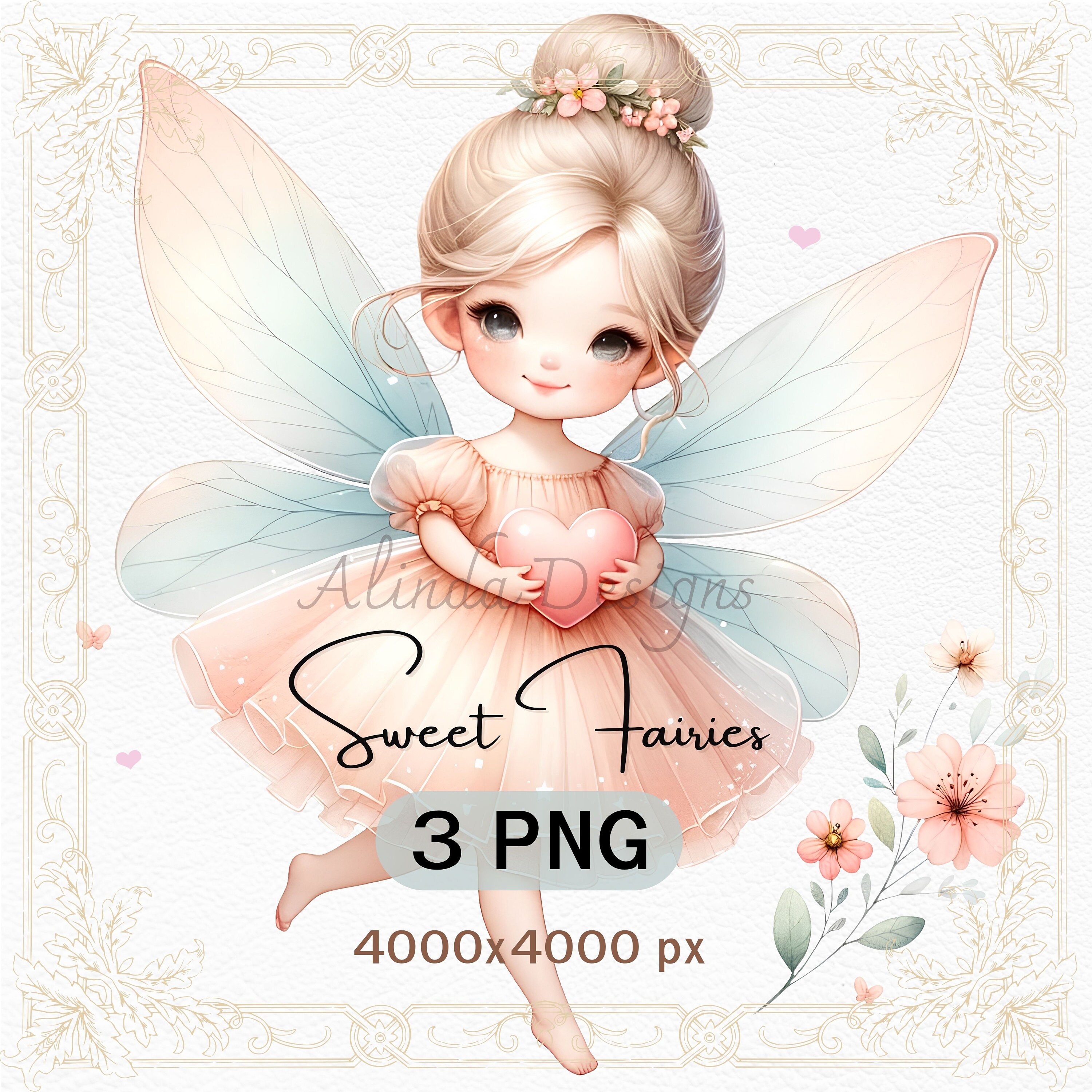 Enchanted Sweet Fairies Clipart Collection, Fairy Graphics for ...