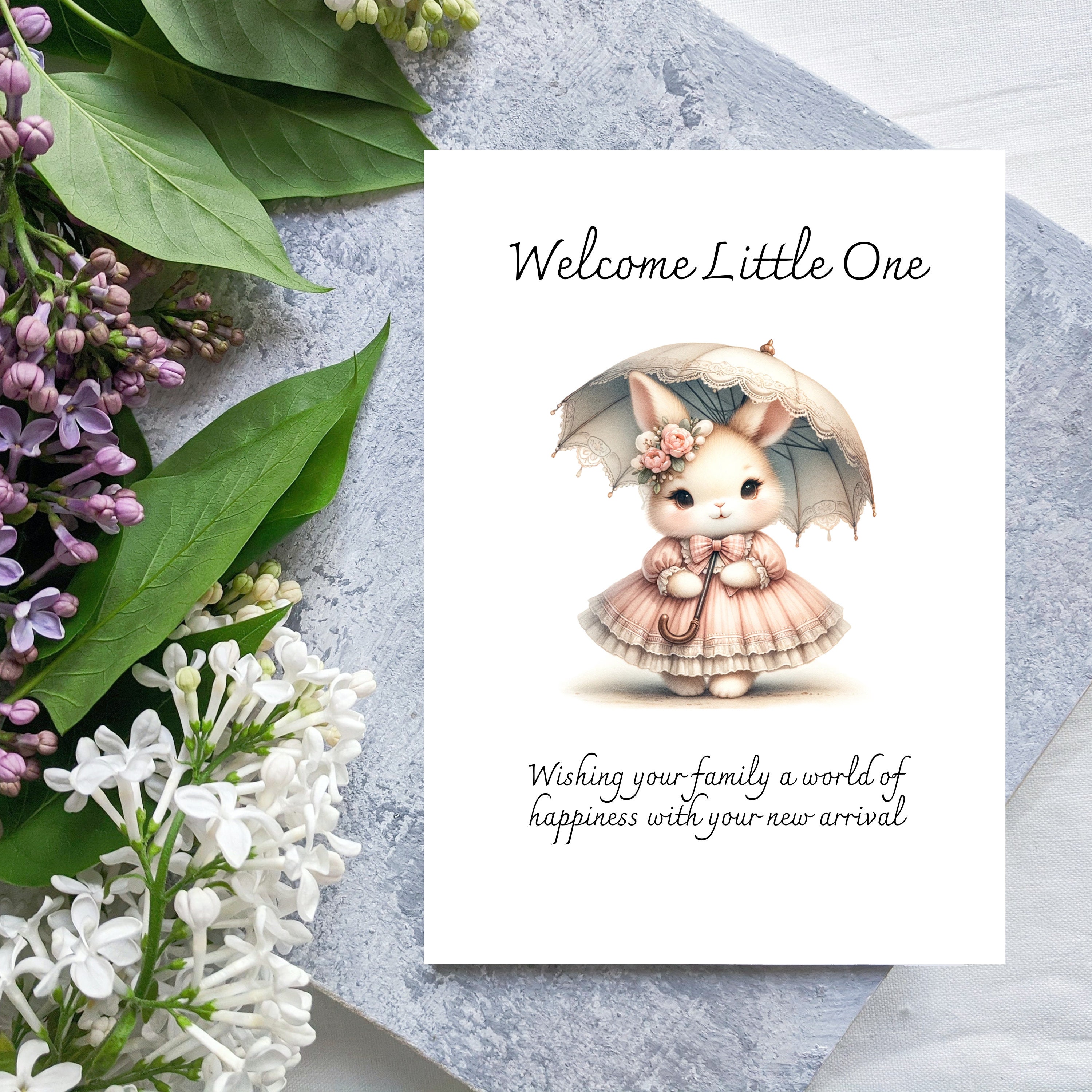 Welcome Little One Printable Printable Welcome Baby Card - Etsy
