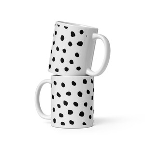 Classic Polka Dot Black and White Coffee Mug |statement Mug | Gift for ...