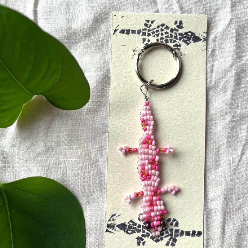 Lizard Keychain - Etsy