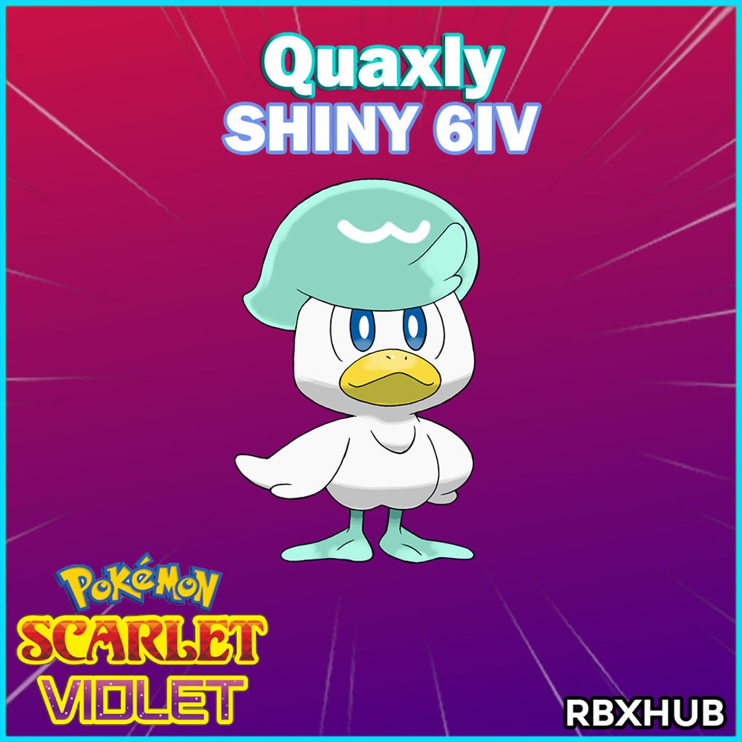 Quaxly Shiny 6IV Pokemon Scarlet and Violet Lv100 EV - Etsy