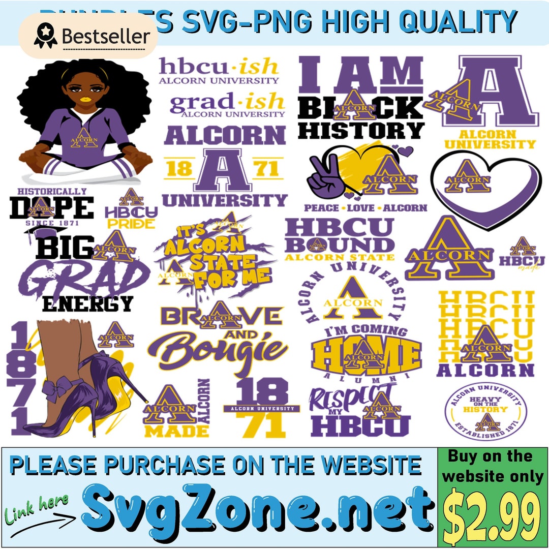 Alcorn State University Svg Bundle for Digital Download - Etsy