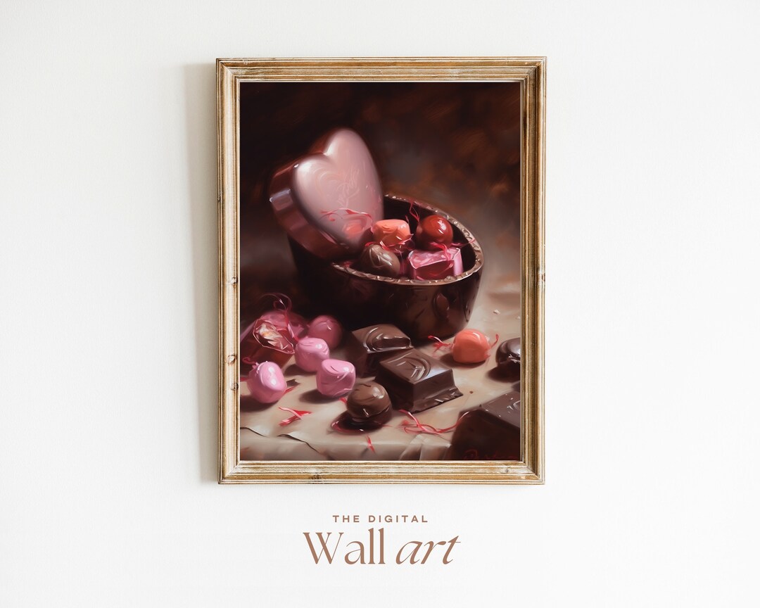 Chocolate Box Heart Valentines Wall Art, Valentines Day Decor ...