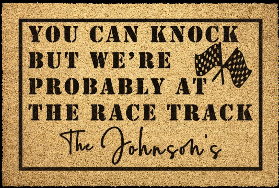 Custom Name Welcome Mat, Personalized You Can Knock but We Are Probably ...