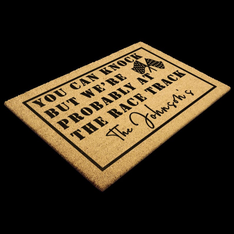 Custom Name Welcome Mat, Personalized You Can Knock but We Are Probably ...