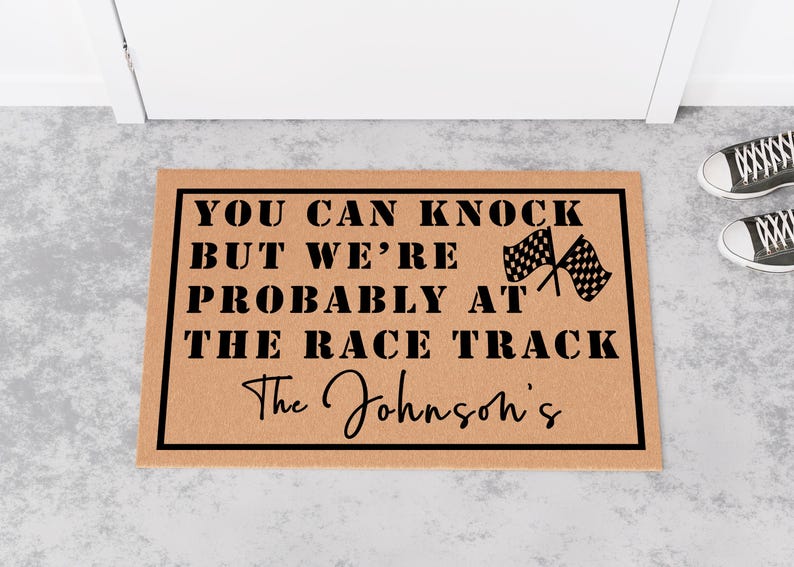 Custom Name Welcome Mat, Personalized You Can Knock but We Are Probably ...