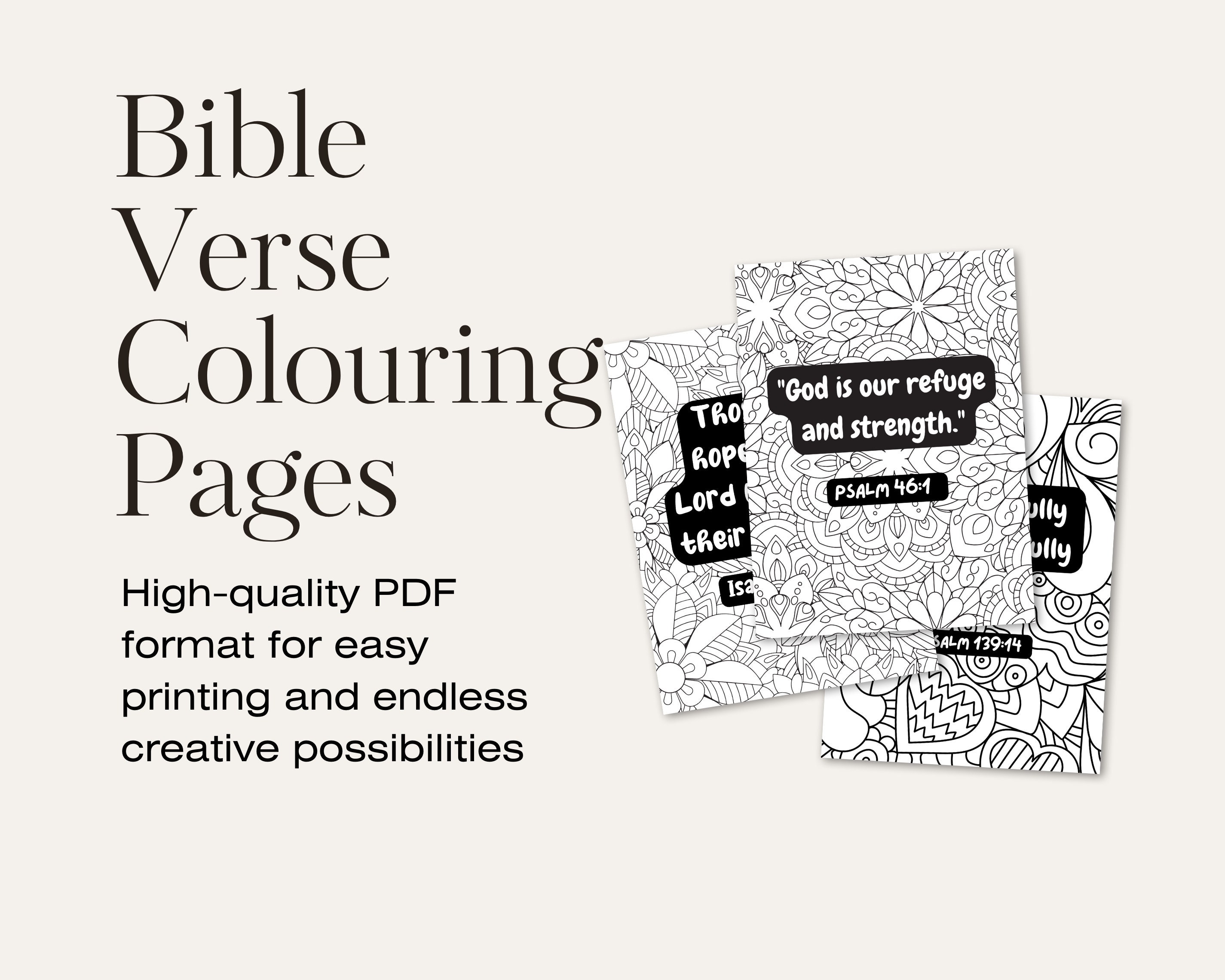Bible Verse Inspirational Coloring Pages. Christian Coloring Page ...