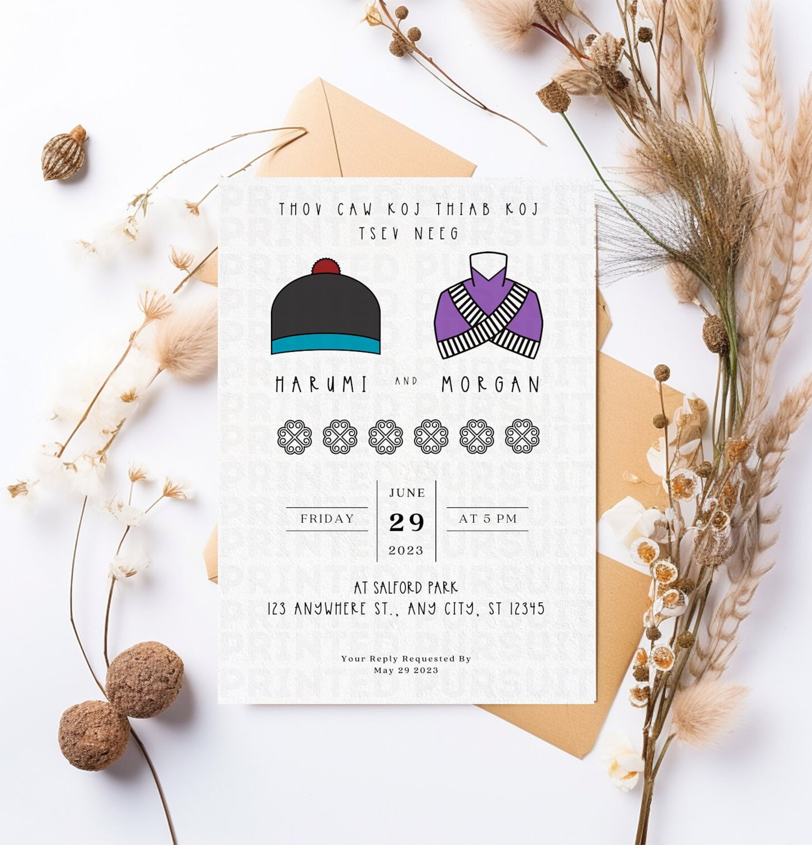 Hmong Couple Hat Wedding Invitation| Hmoob Hu Plig Khi Tes Rooj Tshoob ...