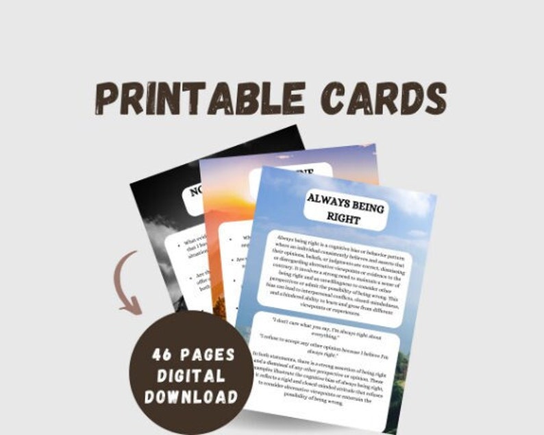 Cognitive Distortion Mountain Therapy Worksheet Bundle, Negative Filter ...