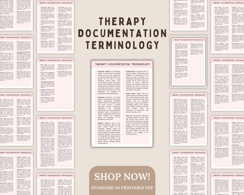 Therapy Progress Notes Cheat Sheet Bundle Smart Goals Treatment Plan ...