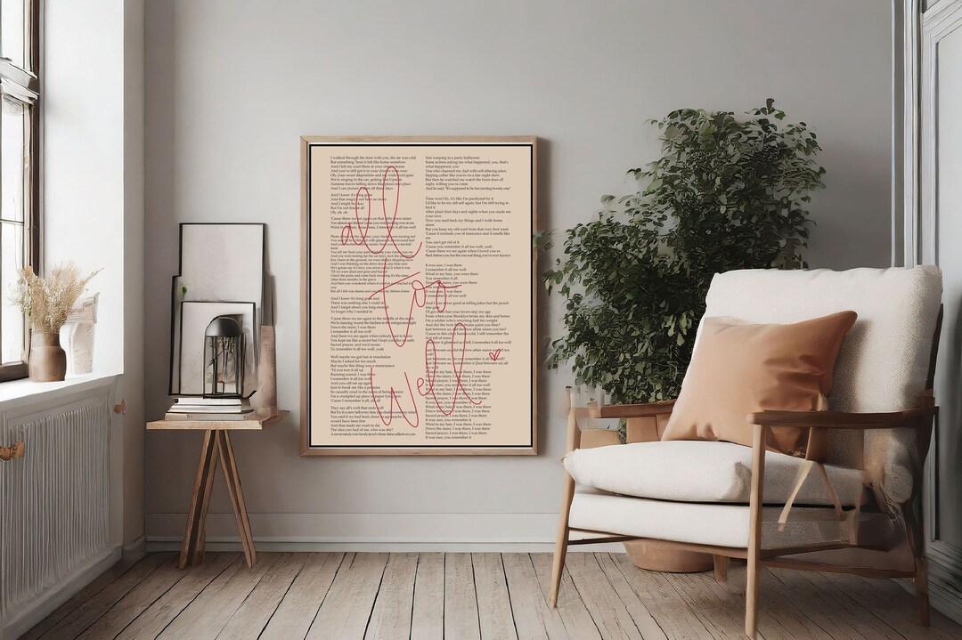 All Too Well Printable Poster, Taylor's Version Digital Download ...