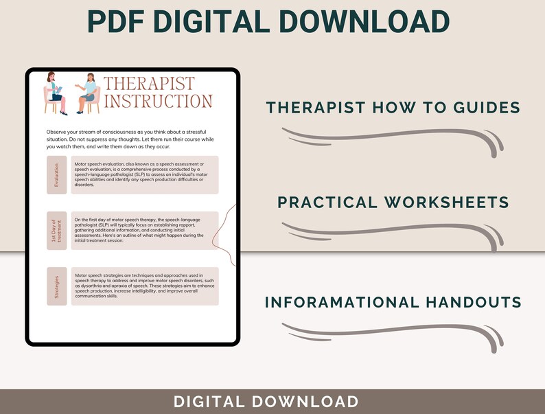 Motor Speech Therapy Pack Pdfs, Worksheets, and Resources for Adults ...