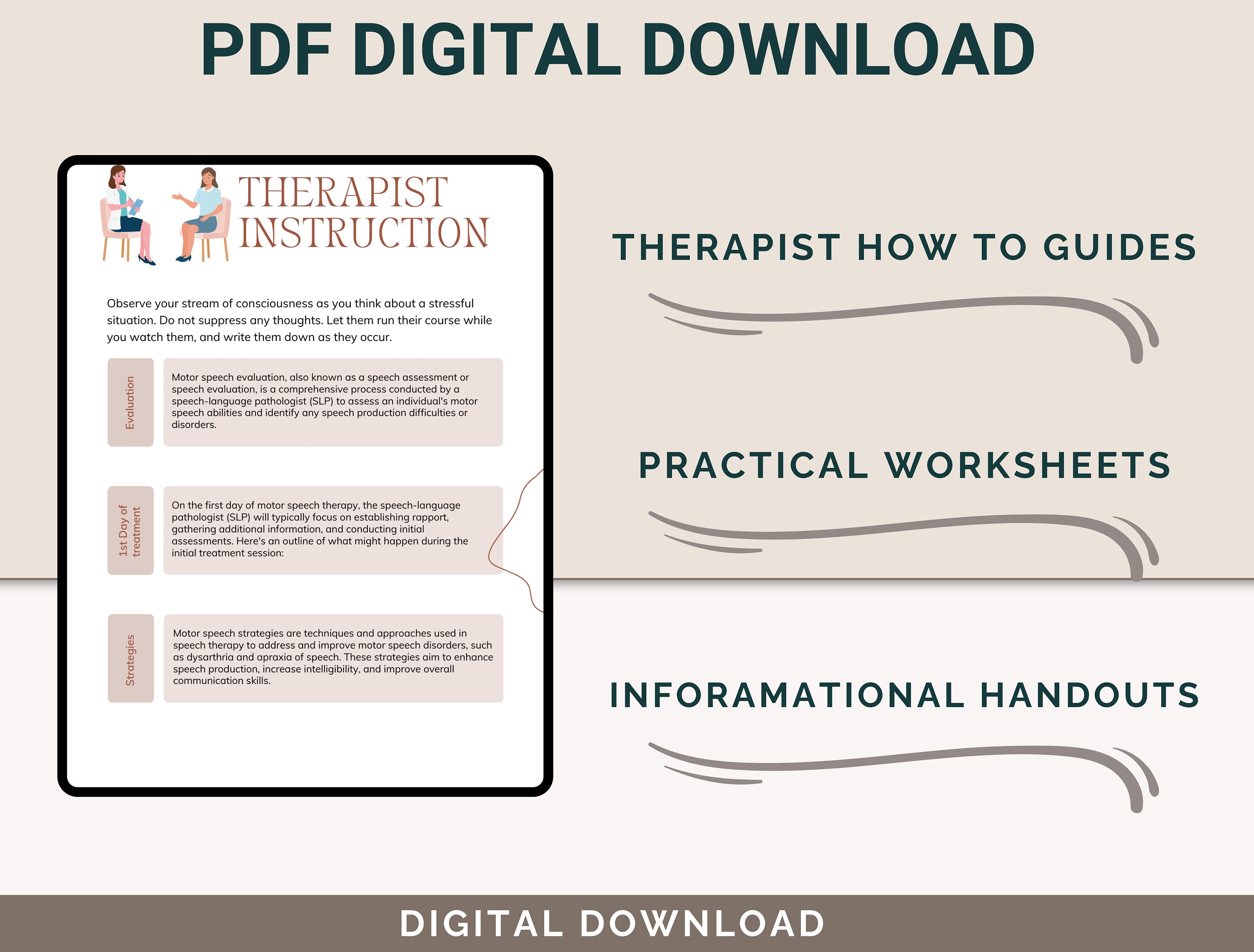 Motor Speech Therapy Pack Pdfs, Worksheets, and Resources for Adults ...