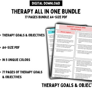 Therapist Bundle, Therapy Intervention, Therapy Goals, Therapy ...