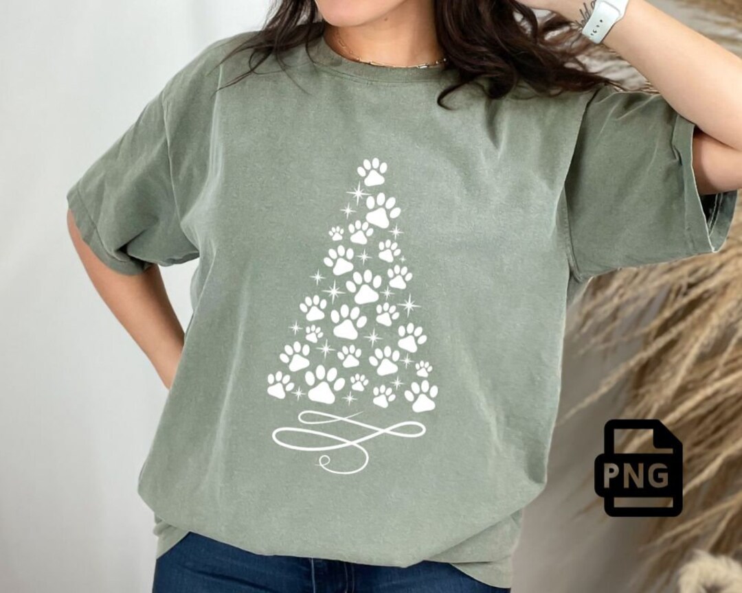 Paw Tree Svg, Paw Tree Png, White Paw Tree Png, Pet Christmas Png ...