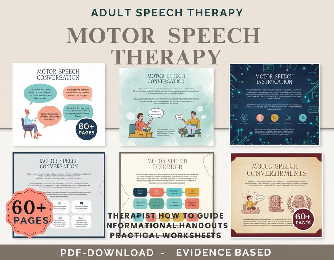 Adult Motor Speech Therapy Pack, Apraxia & Dysarthria Handouts (pdfs ...