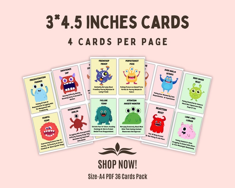 Thought Monsters Thinking Trap Cards for Kids and Children | Children's ...