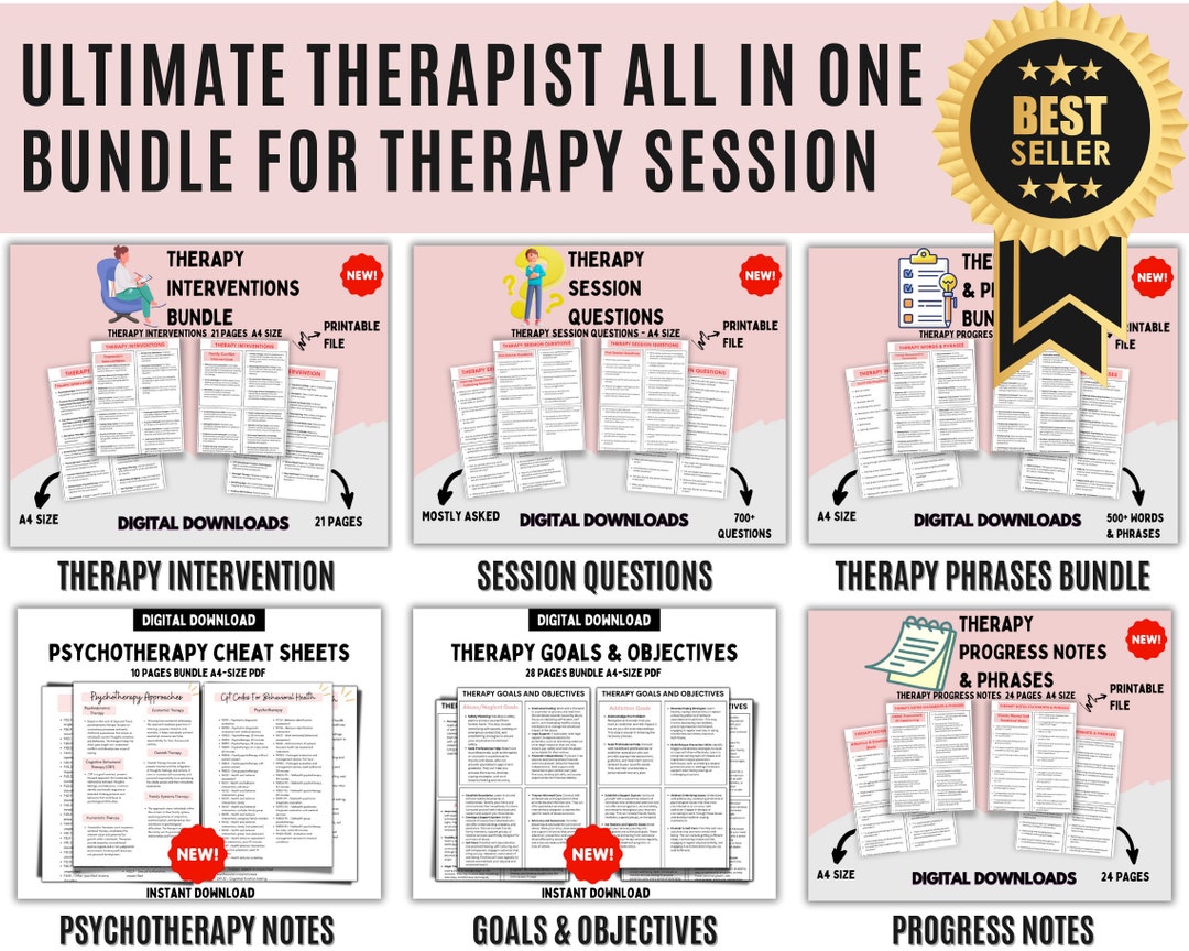 Therapist Bundle, Therapy Intervention, Therapy Goals, Therapy ...