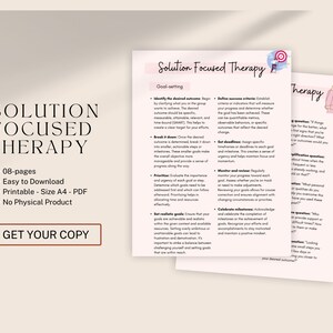 Solution Focused Therapy Questions Cheat Sheet, Therapy Session ...