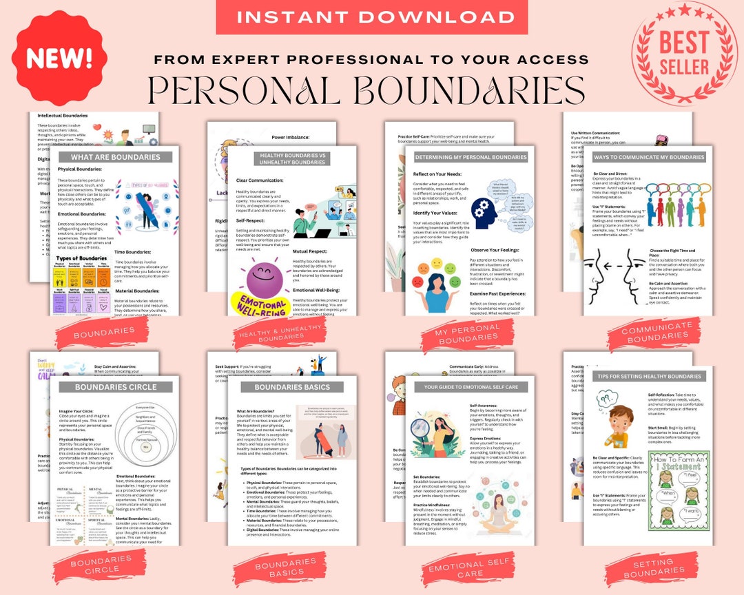 Personal Boundary Worksheets, Therapy Worksheets, Personal Space ...