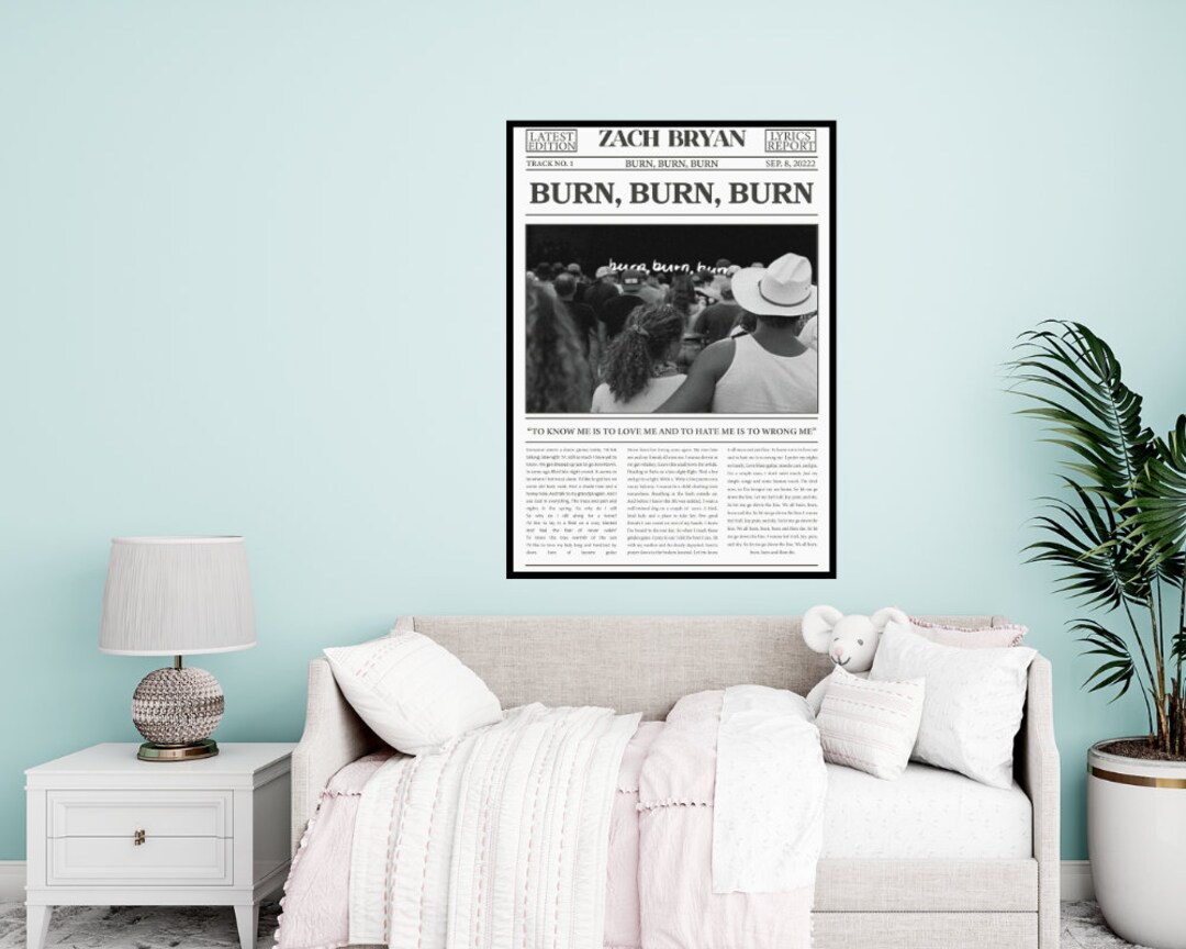 Zach Bryan Album Poster, Deann Album Poster, Album Poster,burn Burn ...