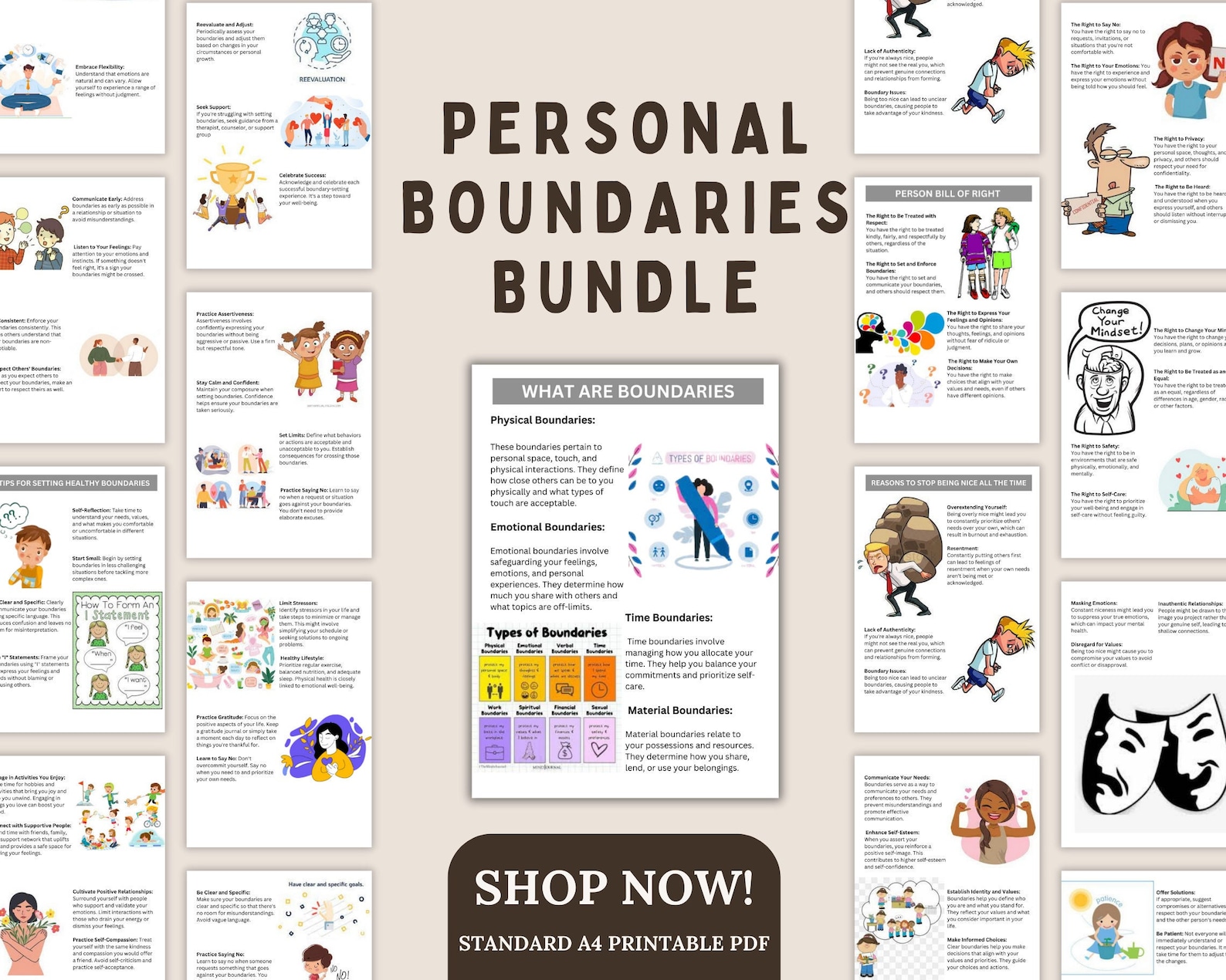 Personal Boundary Worksheets, Therapy Worksheets, Personal Space ...