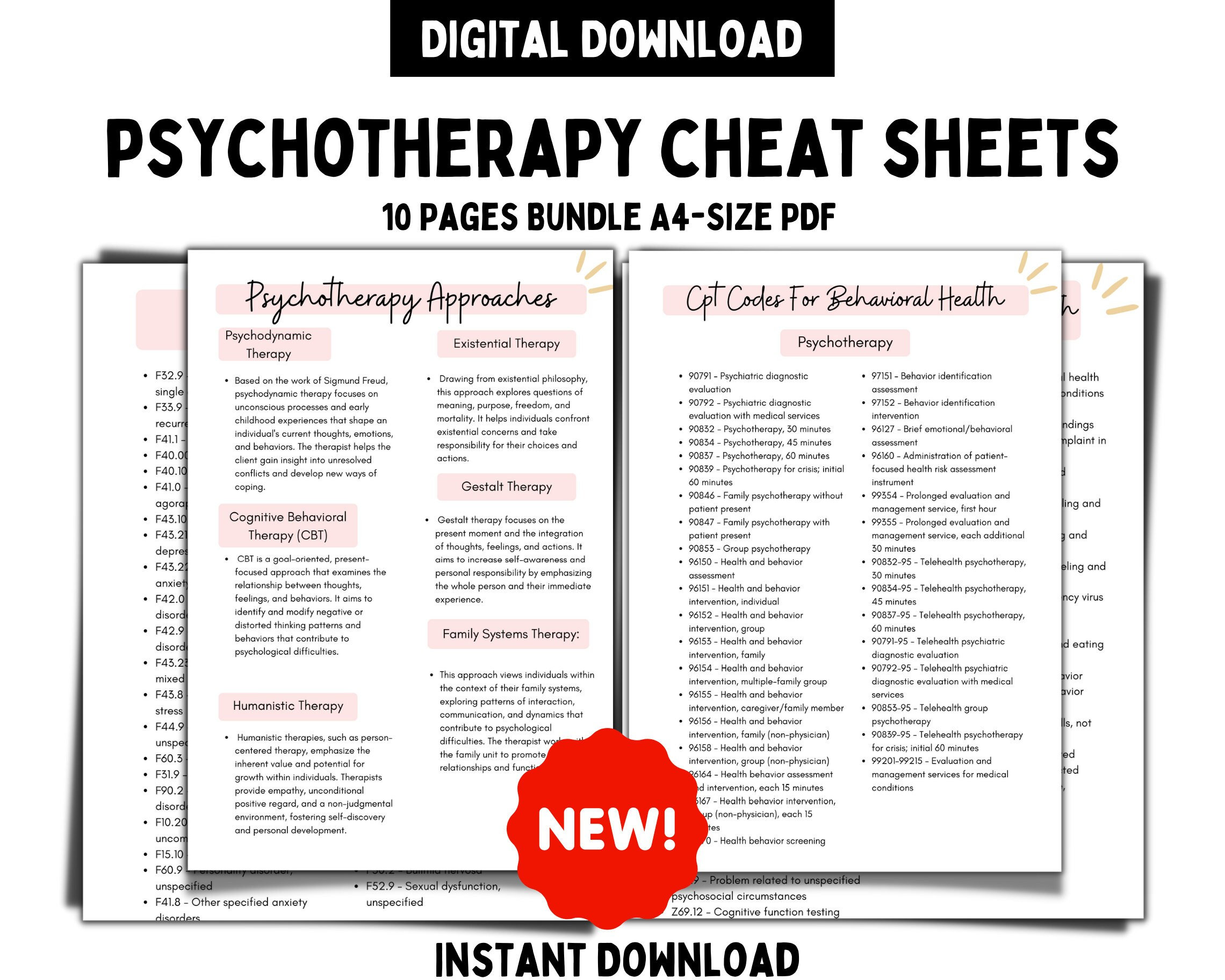 Psychotherapy Cheat Sheets, Therapist Cheat Sheets, Clinical Terms ...