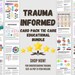 Trauma Informed Educational Bundle, Trauma Guide, Card Pack Tic Care ...