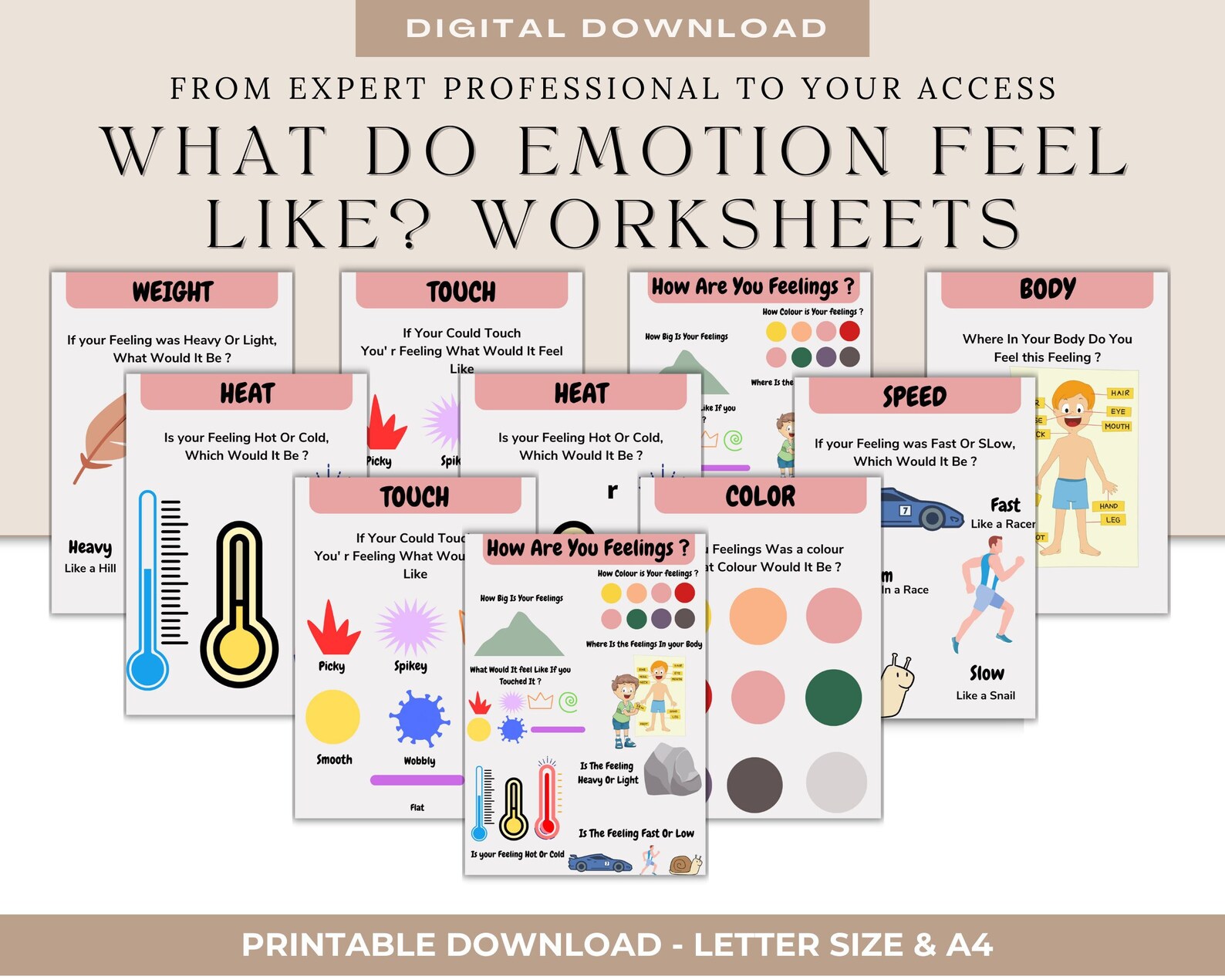 Emotions in the Body Poster and Printable Cards Helping Students to ...