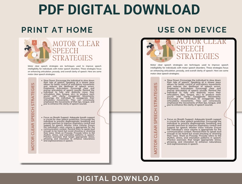 Motor Speech Therapy Pack Pdfs, Worksheets, and Resources for Adults ...