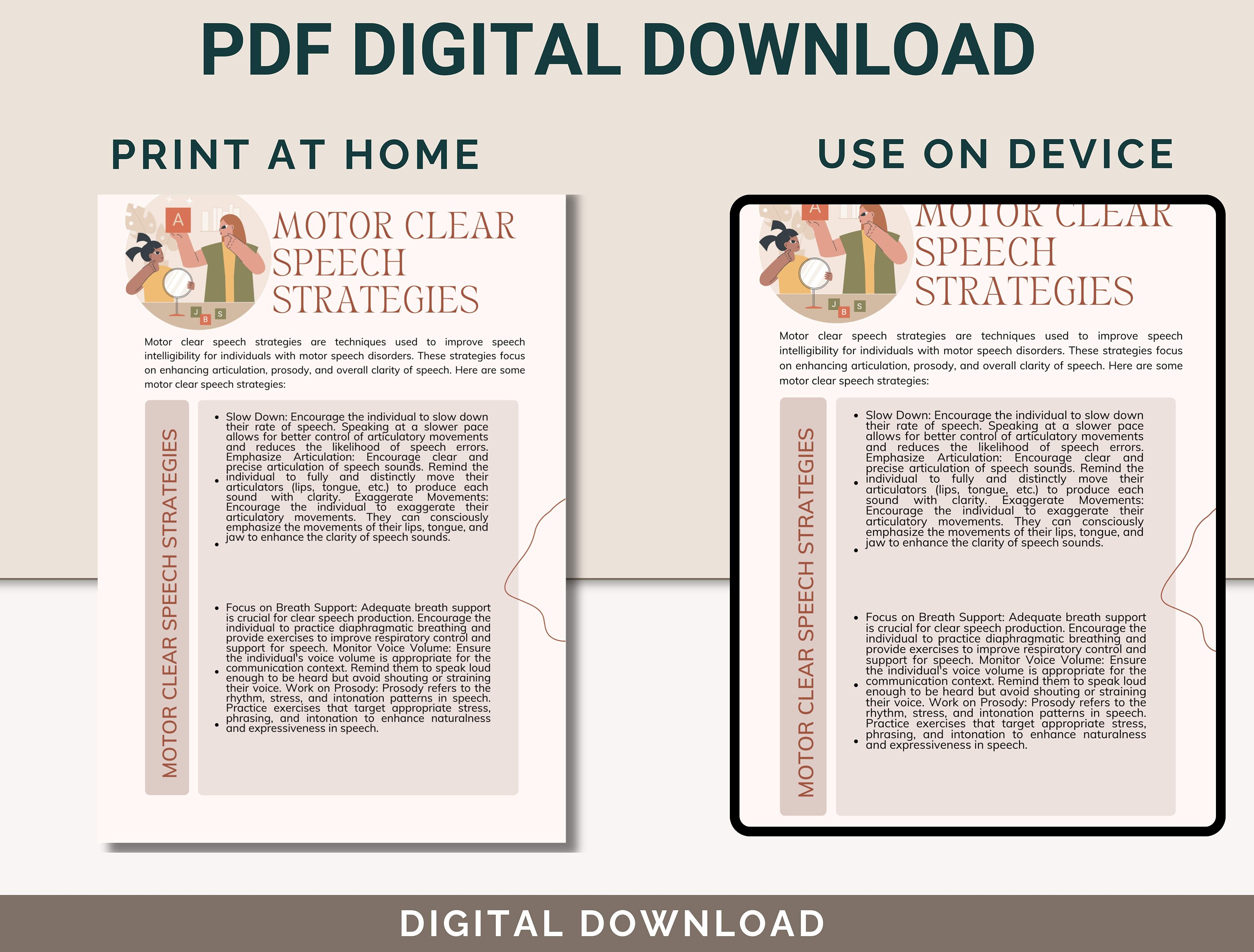 Motor Speech Therapy Pack Pdfs, Worksheets, and Resources for Adults ...