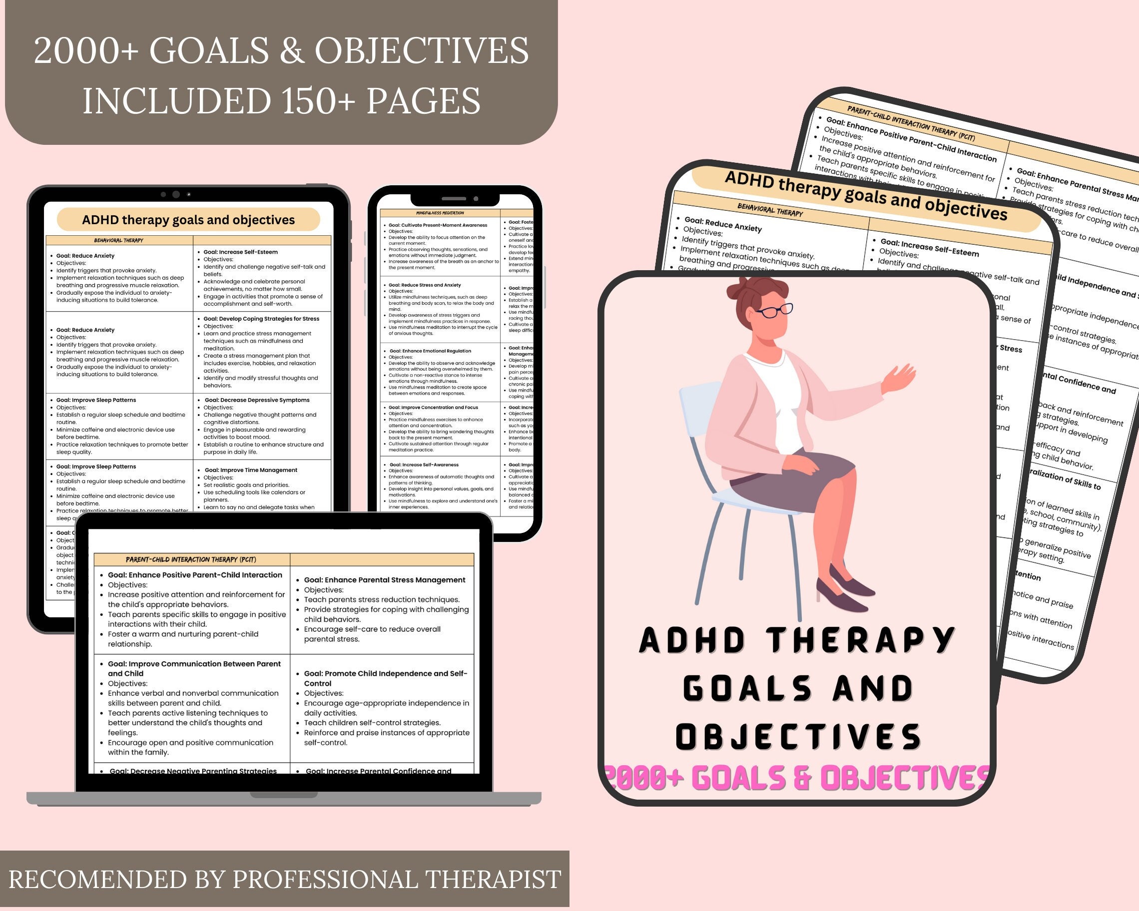 Therapy Bundle - Smart Goals Treatment Planning Guide & Progress Note ...
