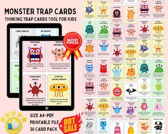 Thought Monsters Thinking Trap Cards for Kids and Children Children's ...