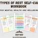 7 Types of Rest Self Care Workbook for Mental Health and Wellbeing ...