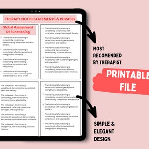 Therapy Progress Notes Cheat Sheet Phrases and Statements Counselor ...