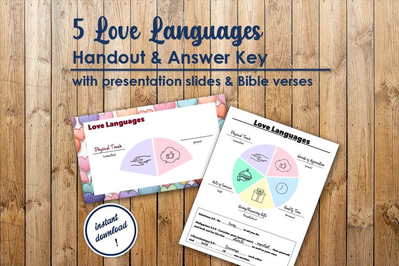 Love Languages + Bible Verses: Slides, Worksheet & Answer Key - Etsy