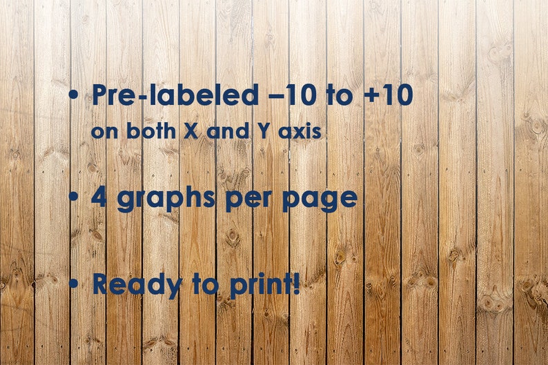 Pre-labeled Graph Paper 10 to 10 - Etsy