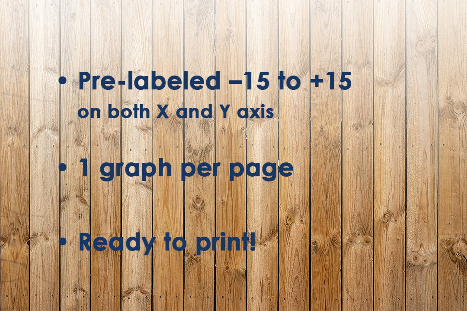 Pre-labeled Graph Paper (-15 to +15) - Etsy