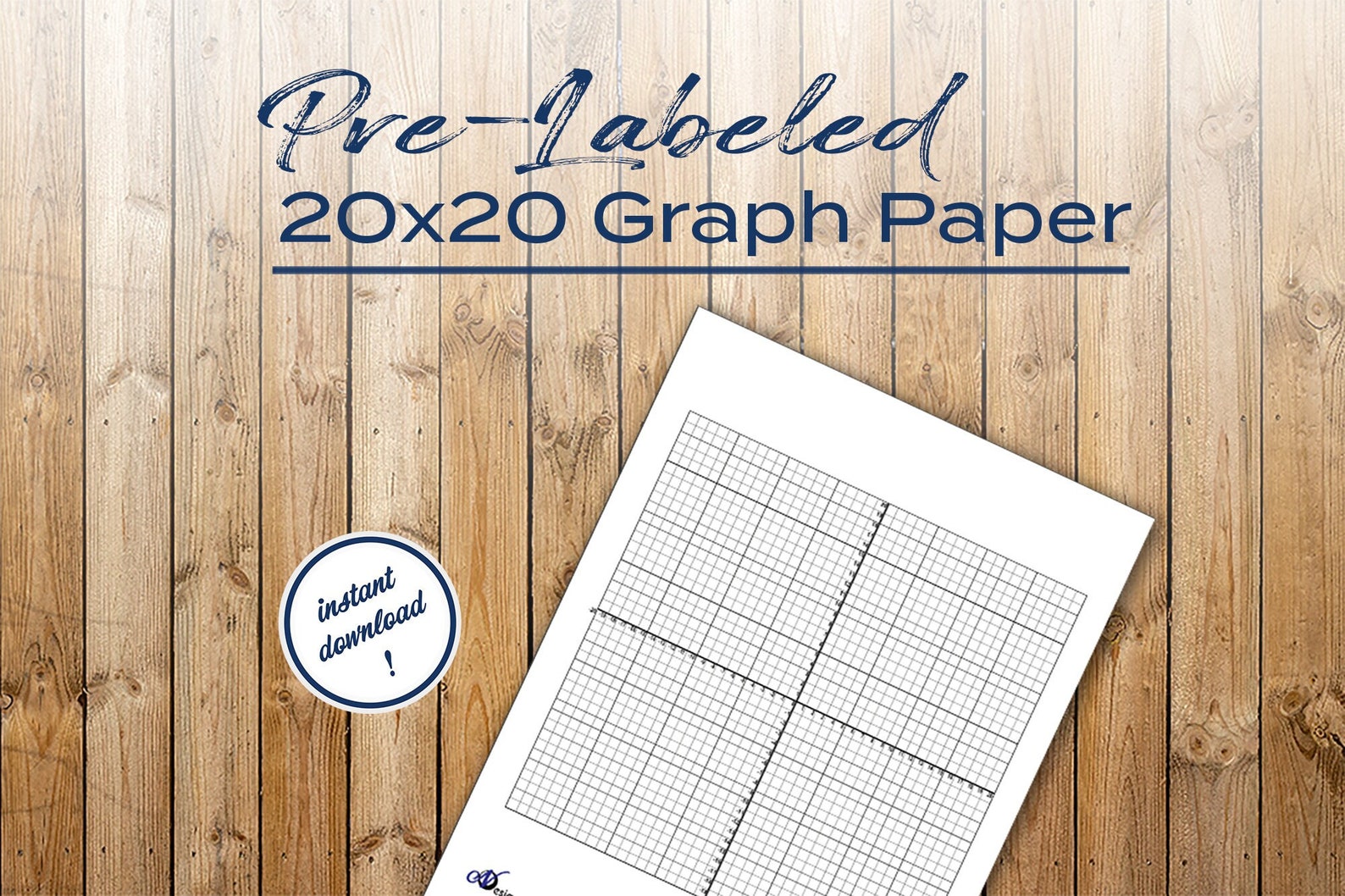 Pre-labeled Graph Paper (-20 to +20) - Etsy