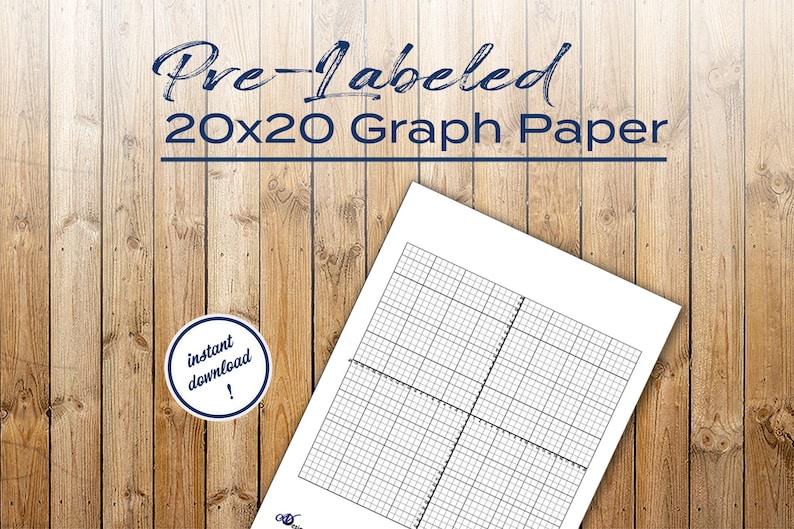 Pre-labeled Graph Paper 20 to 20 - Etsy