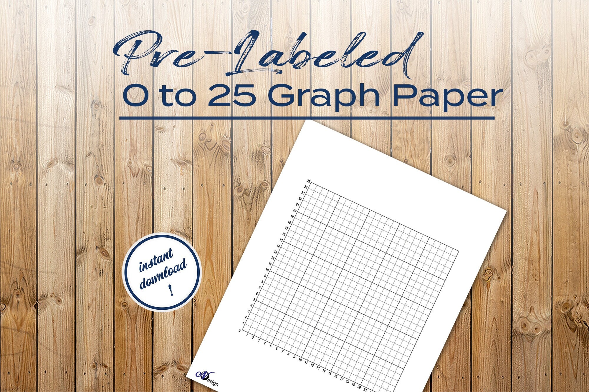 Pre-labeled Graph Paper (0 to 25) - Etsy