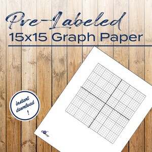 Pre-labeled Graph Paper (-15 to +15) - Etsy